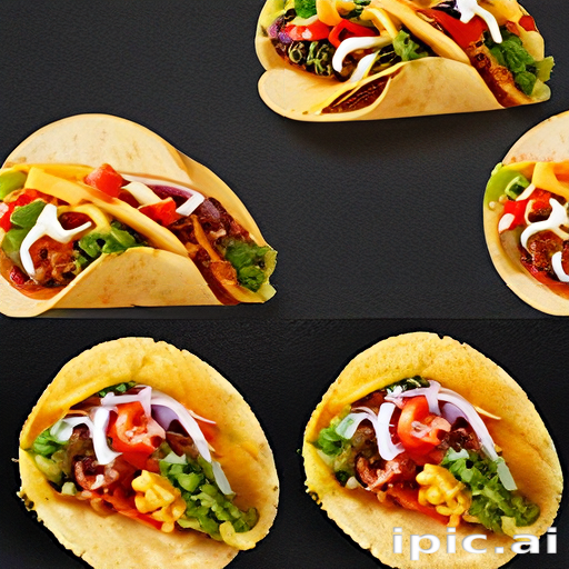 Delicious Assortment of Colorful Tacos Filled with Fresh Ingredients ...