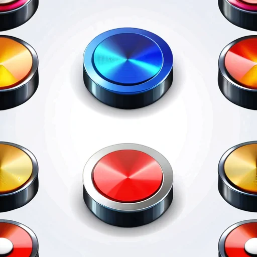 Colorful Array of Interactive Buttons for Modern Digital Interfaces and ...