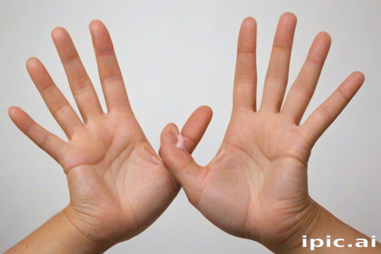 Two Open Hands Displaying Palms Upward Against a Plain Background