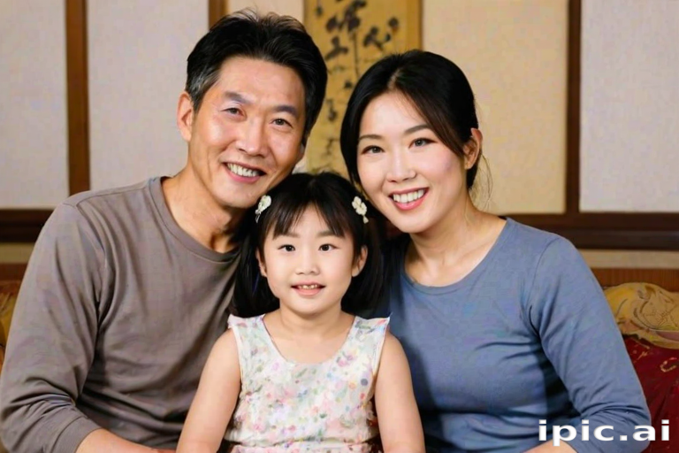 A Joyful Family Portrait Featuring Parents and Their Adorable Young ...