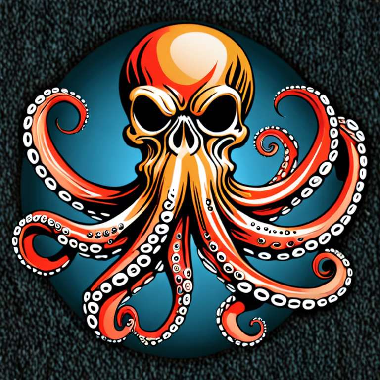 octopus pirate jolly roger