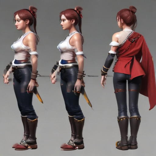 swordswoman sprite sheet