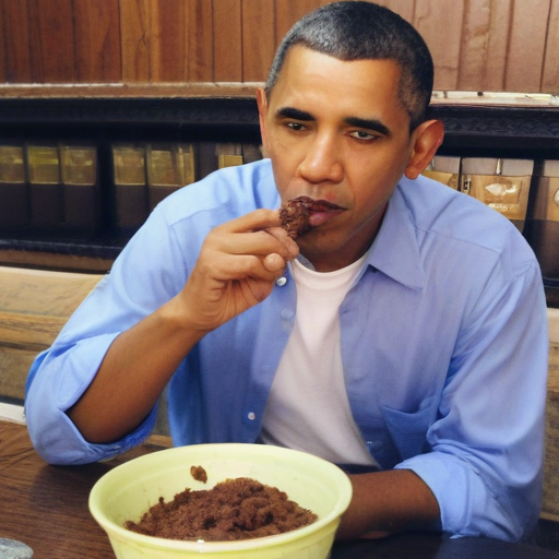 Obama eating poop