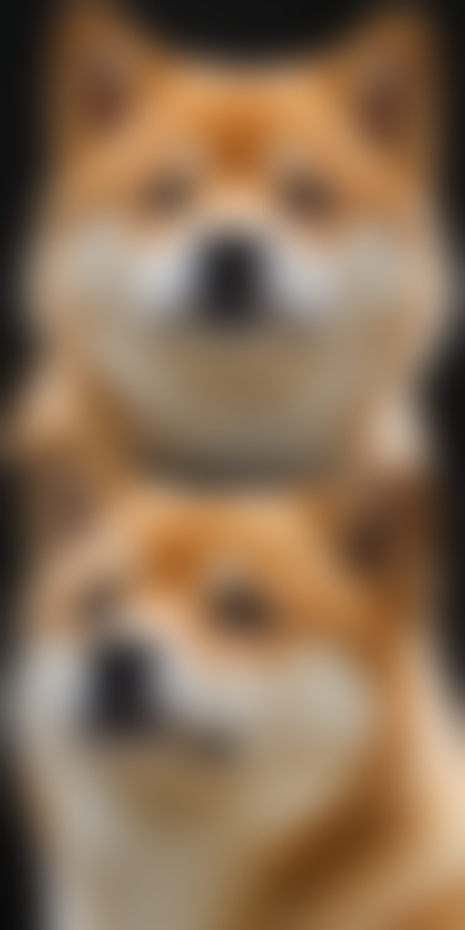 Two adorable Shiba Inu dogs posing together with charming expressions.