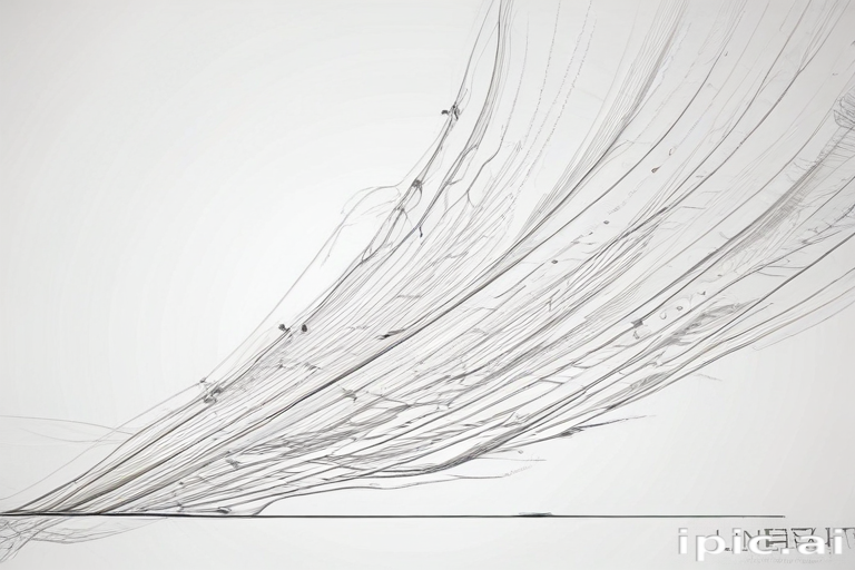 Abstract Representation of Flowing Lines Evoking Movement and Lightness