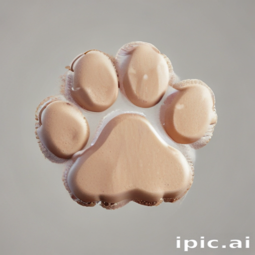 A Cute and Playful Representation of a Pet Paw Print in Soft Colors