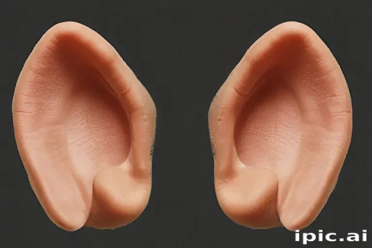 Close-Up View of Realistic Human Ears Displaying Intricate Anatomical ...