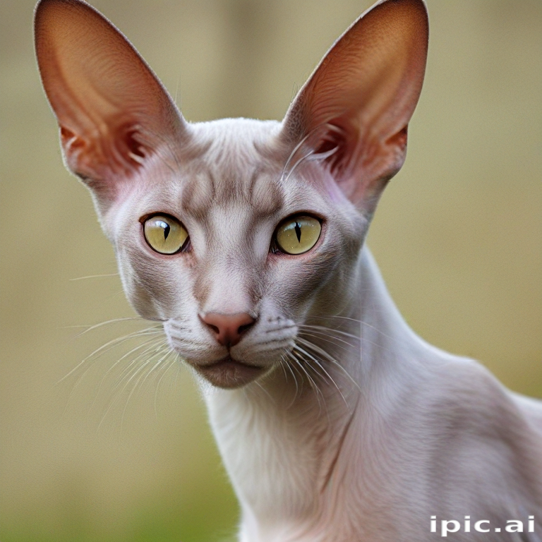 Close-Up Portrait of a Unique and Elegant Hairless Cat with Striking ...