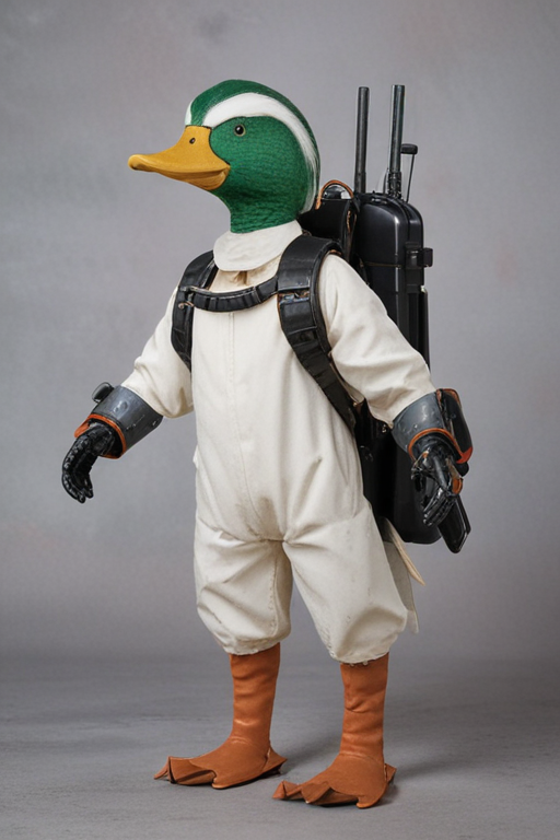 duck whit a jetpack and gun