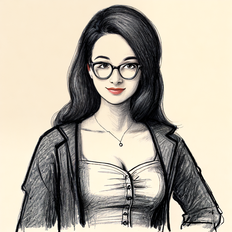 modern librarian, drawing, new art style