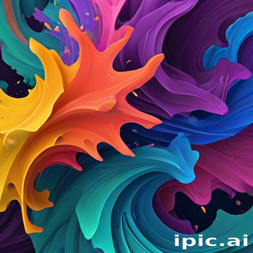 Vibrant Swirls of Colorful Paint Creating an Artistic Abstract Background