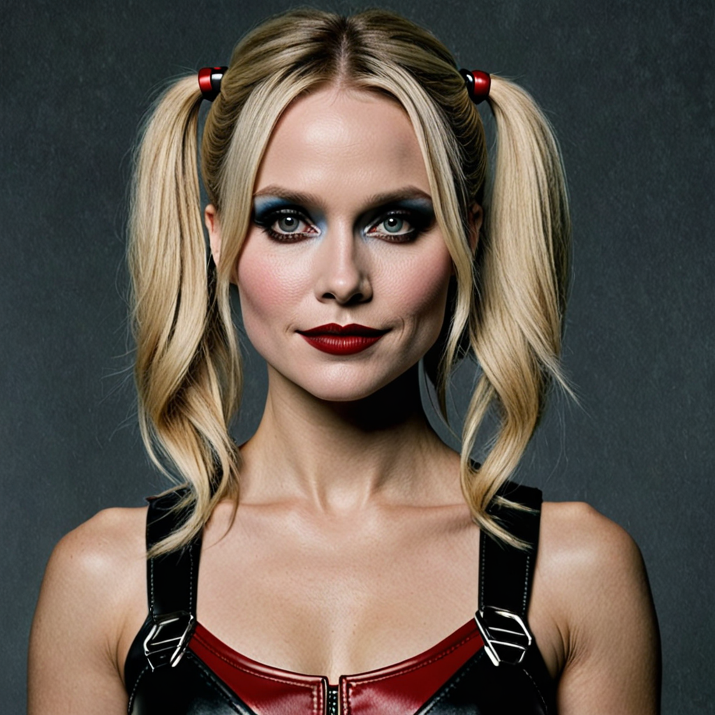kristen bell as harley quinn in arkham asylum