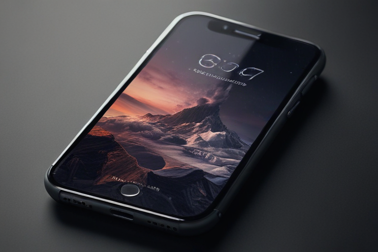 Stunning Smartphone Display Featuring a Breathtaking Mountain Landscape ...
