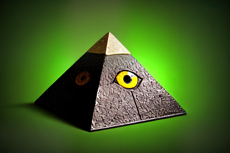 A pyramid with one eye at its top