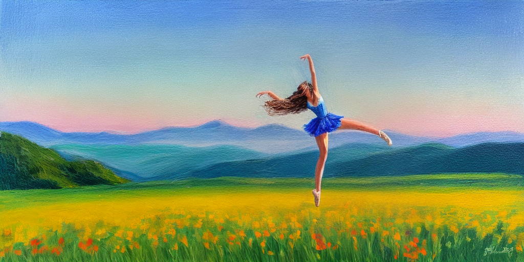 dancer and colors flower