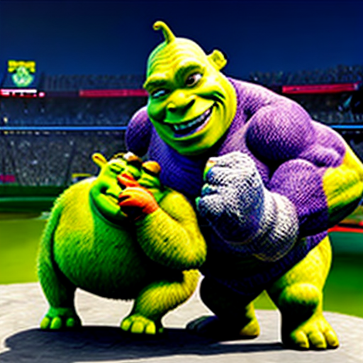 shrek fighting john cena