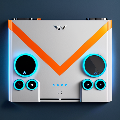 Futuristic game console with a sleek and modern design, featuring the ...