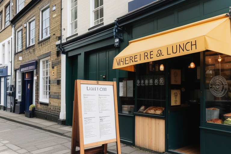 Charming Café on a Quaint Street Offering Delicious Lunch and Snacks
