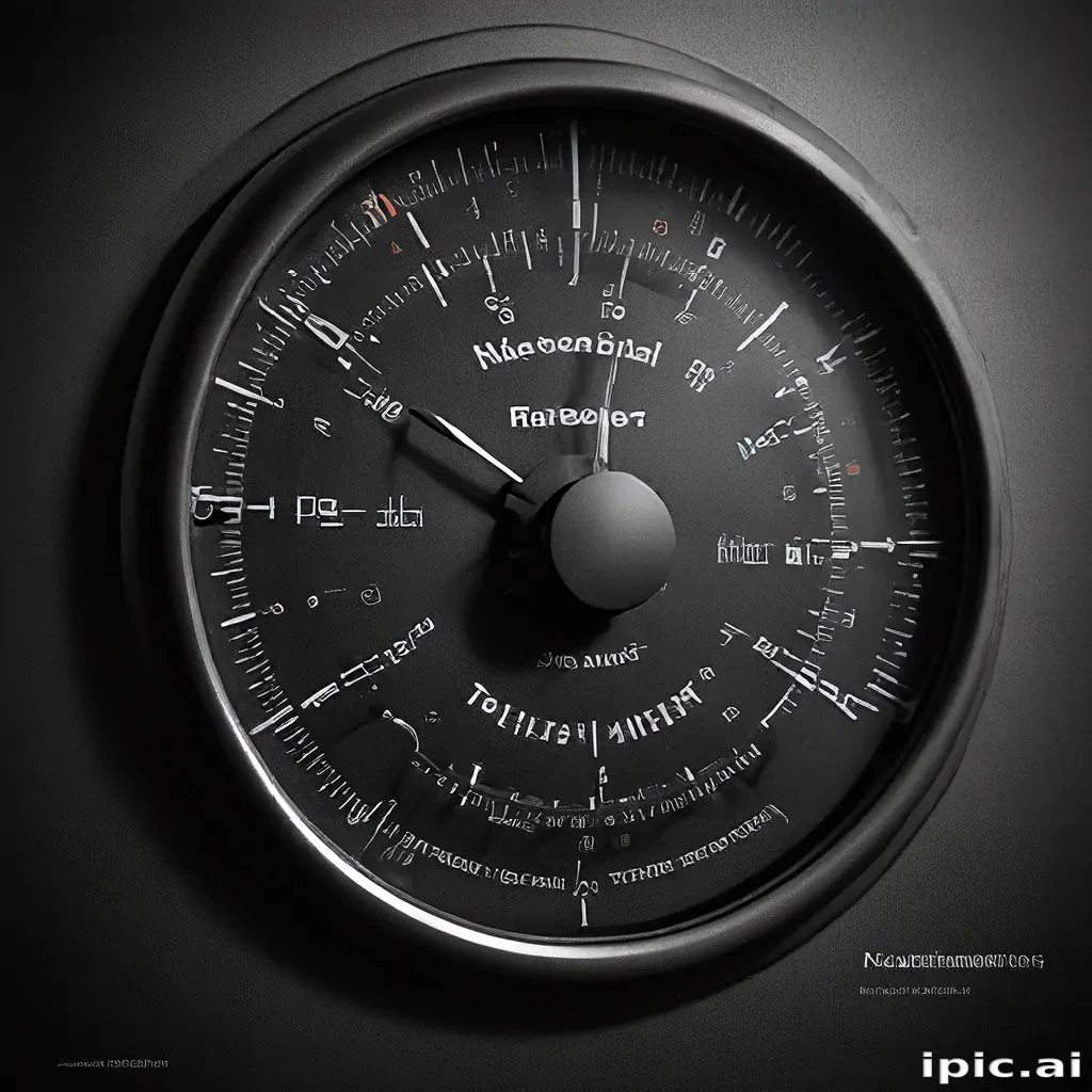 Elegant Black Dial with Intricate Measurements and Unique Design Features