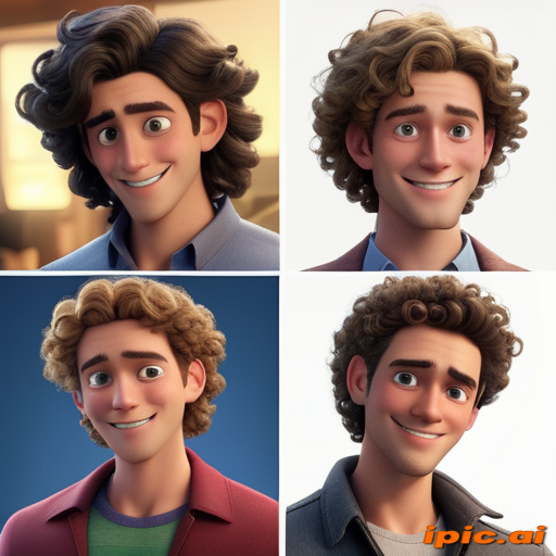 Four Distinct Animated Characters with Unique Hairstyles and Charming ...