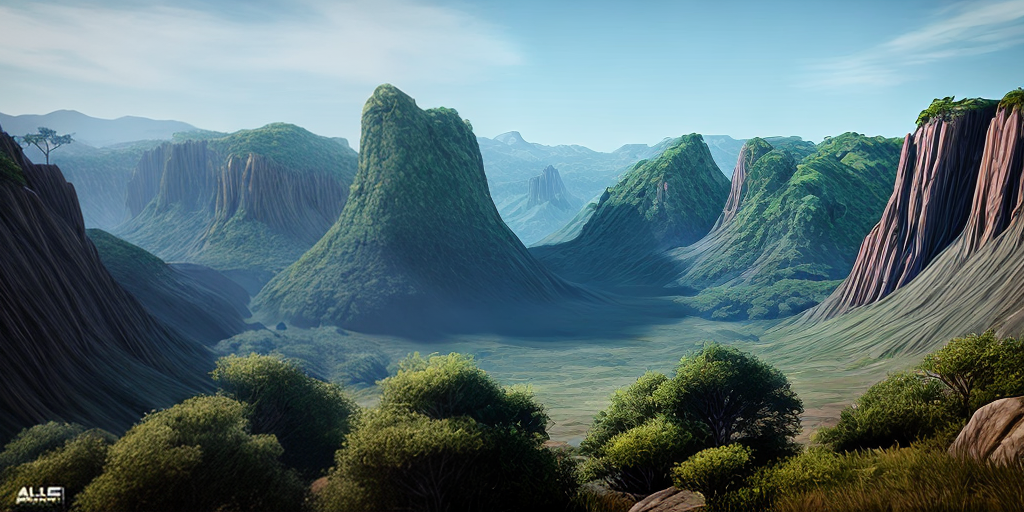 Alien landscape unsing Unreal engine