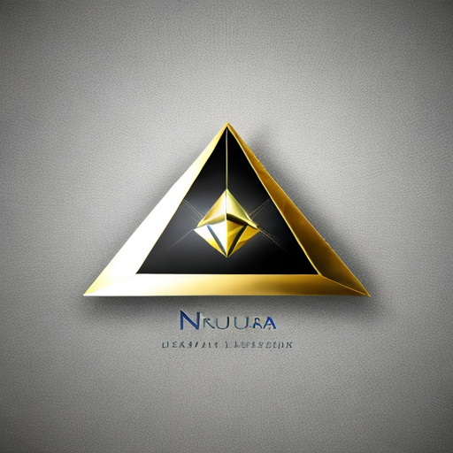 Design a logo with the name Noura and the Diamond Pyramid