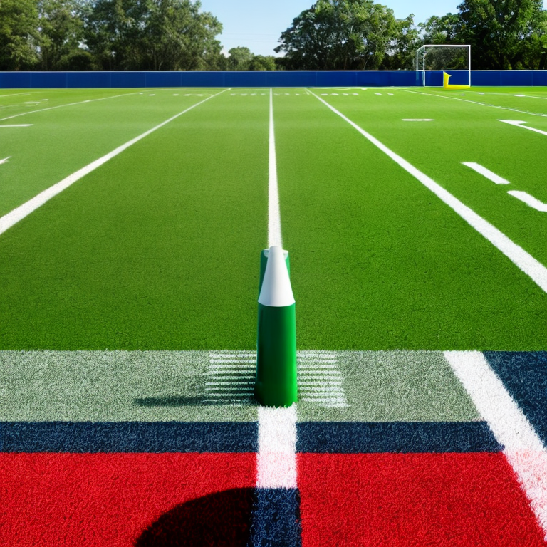 football field with goal post in background