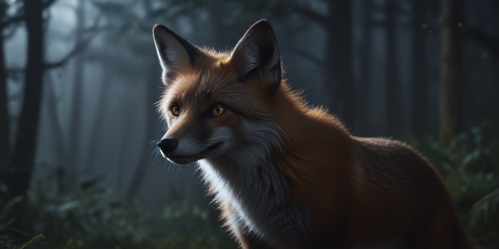 Twilight Fox - A nocturnal fox species with iridescent fur that glows ...