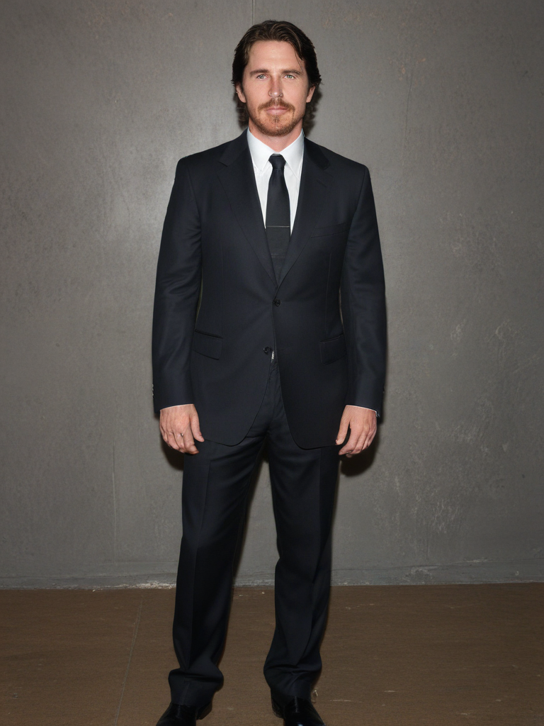 christian bale, full body in a party