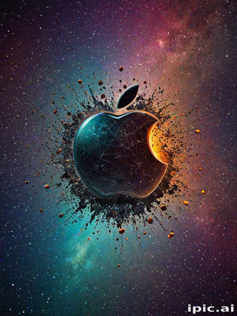 Cosmic Explosion of Creativity: The Apple Logo in a Galactic Setting