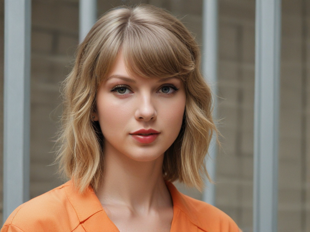 Taylor swift in prison orange