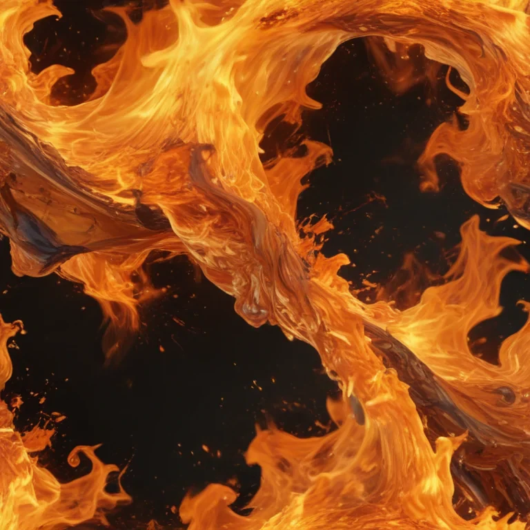 Dynamic Flames Dancing Around Twisting Logs in a Fiery Embrace