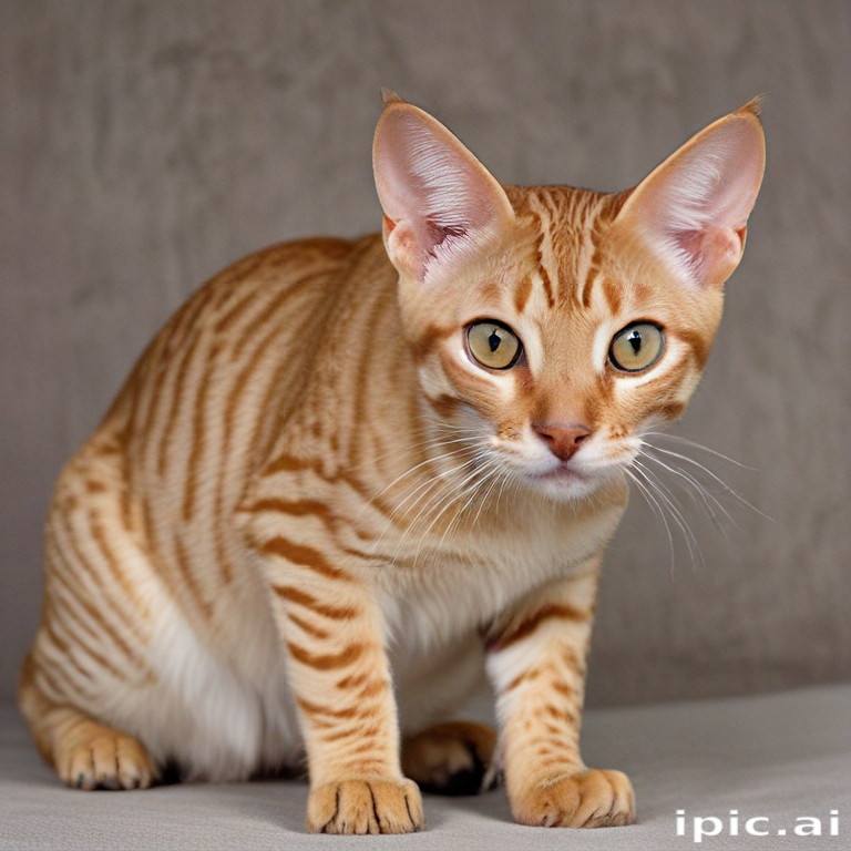 A Beautiful Ginger Cat with Striking Stripes Posing Gracefully for the ...