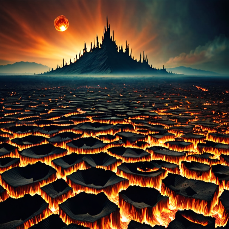 scorched earth space hallucination surreal art