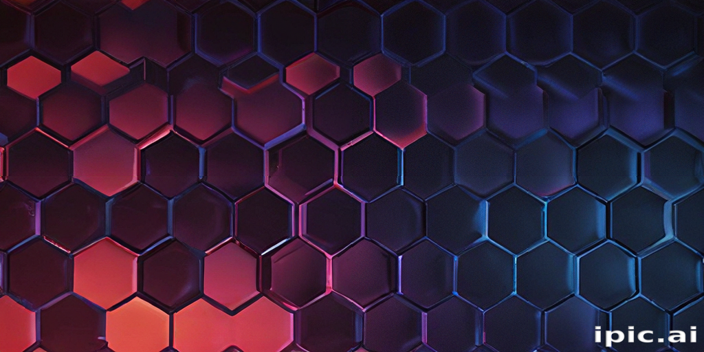 Geometric Honeycomb Pattern with Vibrant Colors and Intricate Lighting ...