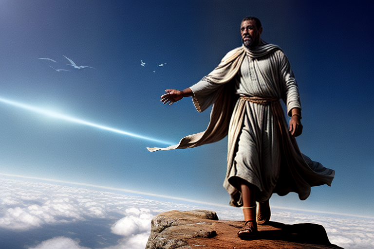 The Prophet of God, Idris, walks on the clouds