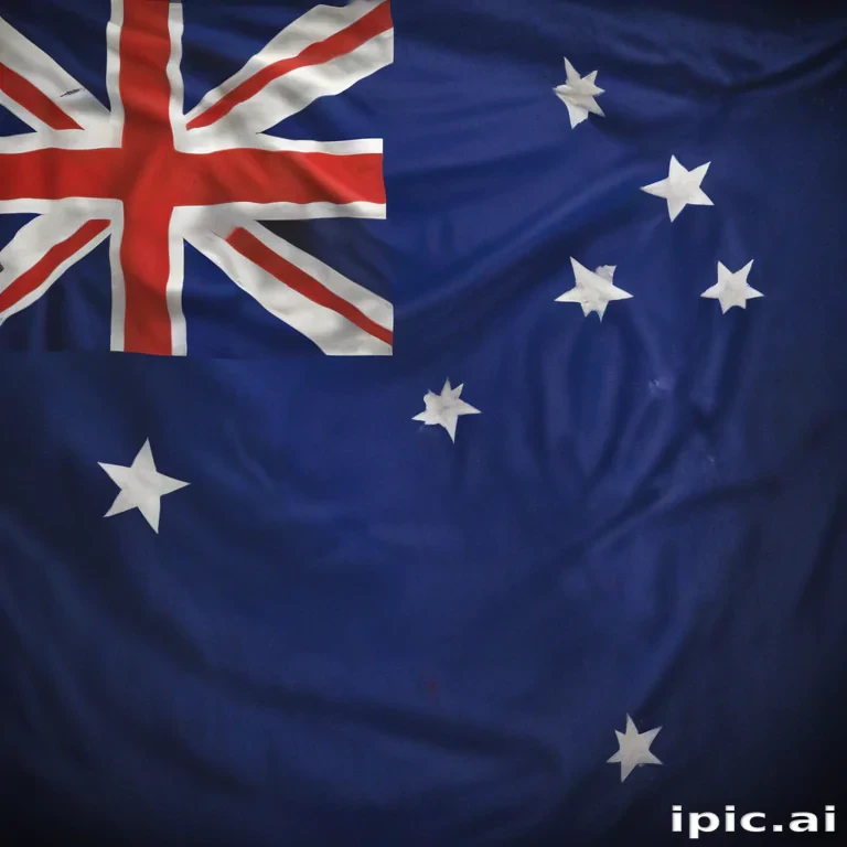 Australian National Flag Featuring the Union Jack and Southern Cross Stars