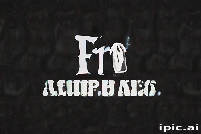 Abstract Text Design Featuring Distorted Letters on a Dark Background