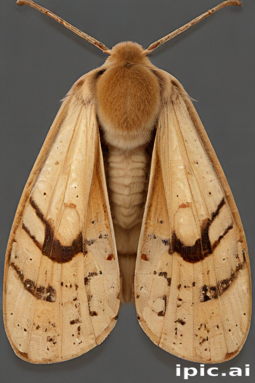 A Close-Up View of a Beautifully Detailed Moth with Unique Patterns.