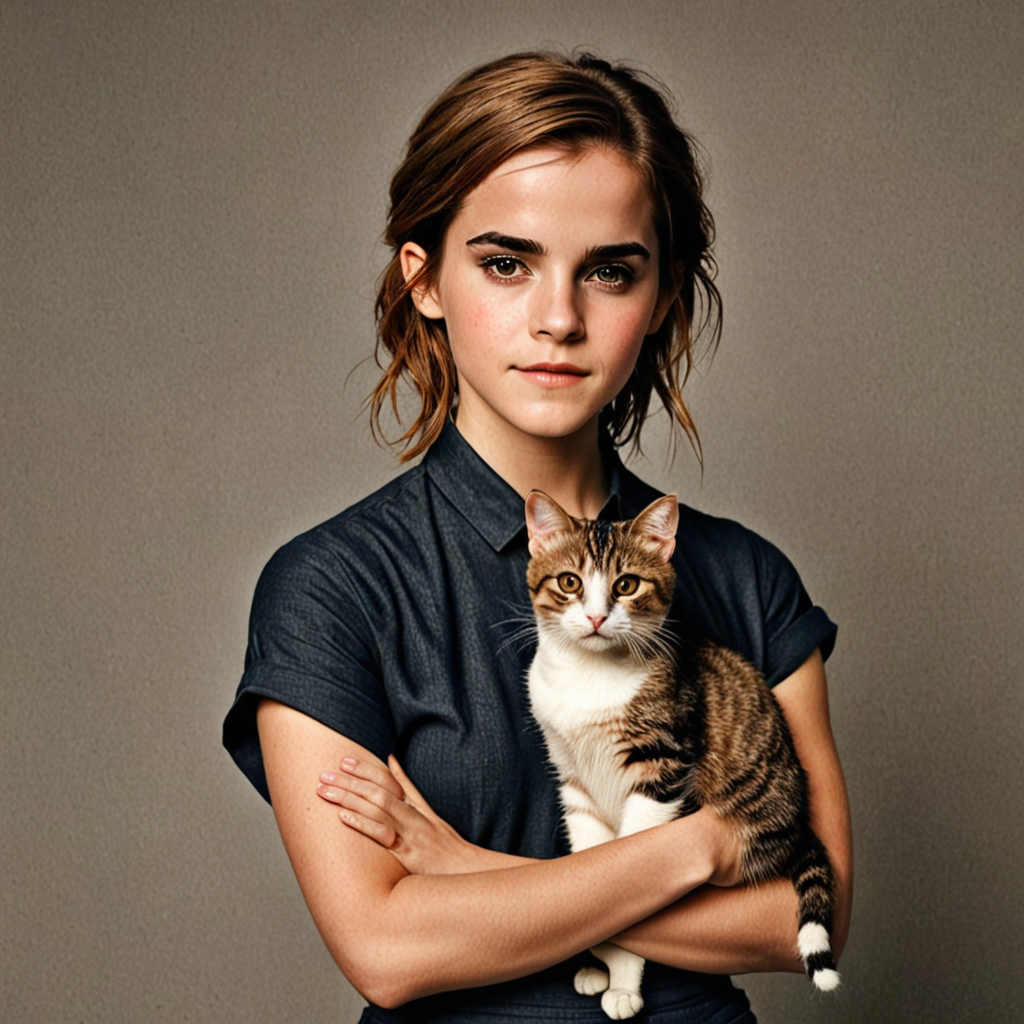 Free Ai Image Generator - High Quality and 100% Unique Images - iPic.Ai — Emma Watson cat