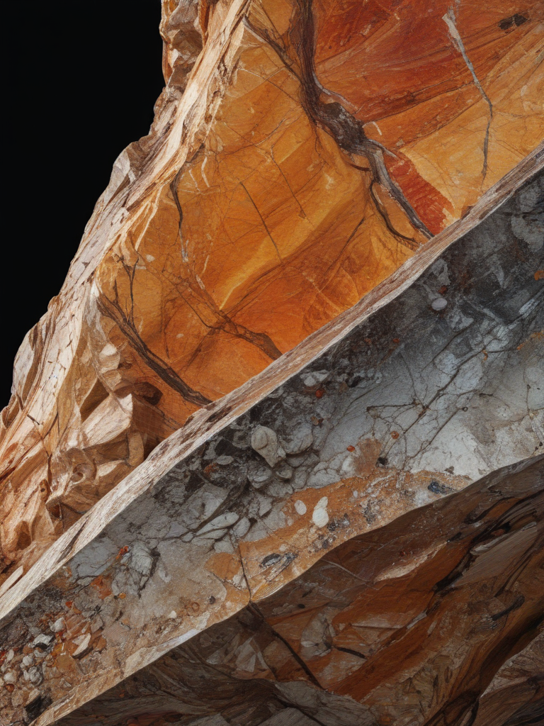 Close-Up View of Strikingly Colored Rock Layers with Intricate Textures ...
