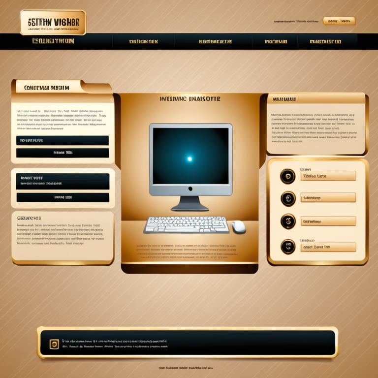 light-brown colored website, Futuristic website,modern website, vector ...