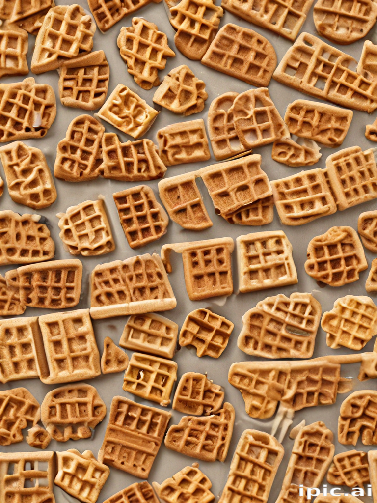 A Delightful Array of Miniature Waffle Shapes Perfect for Snacking and ...