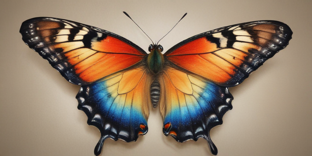 Vibrant Butterfly Displaying Stunning Colors and Intricate Wing Patterns