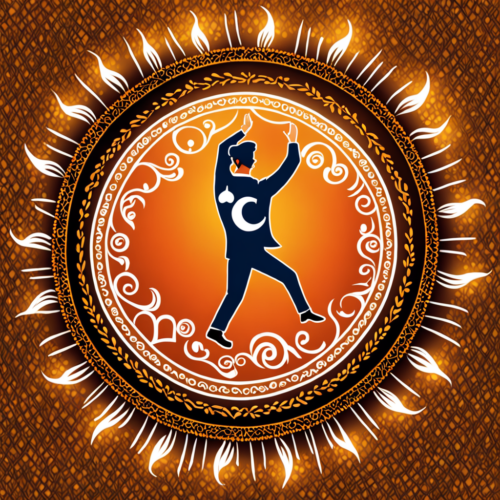 dancing logo of social media on lohri festival