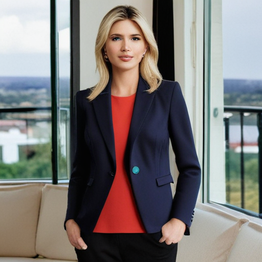Ivanka Trump in blazer with sleeves rolled up