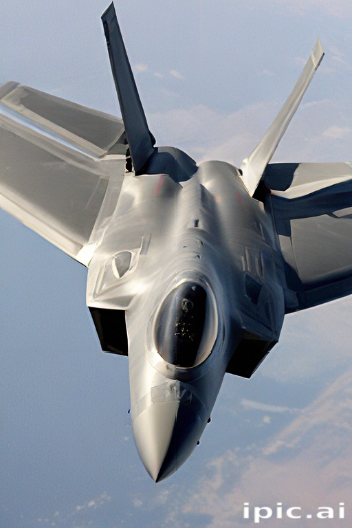 Advanced Fighter Jet in Flight, Showcasing Aerodynamic Design and ...