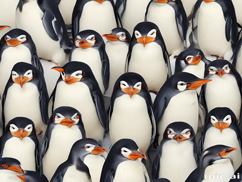 A Large Group of Penguins Gathered Together in Their Natural Habitat.