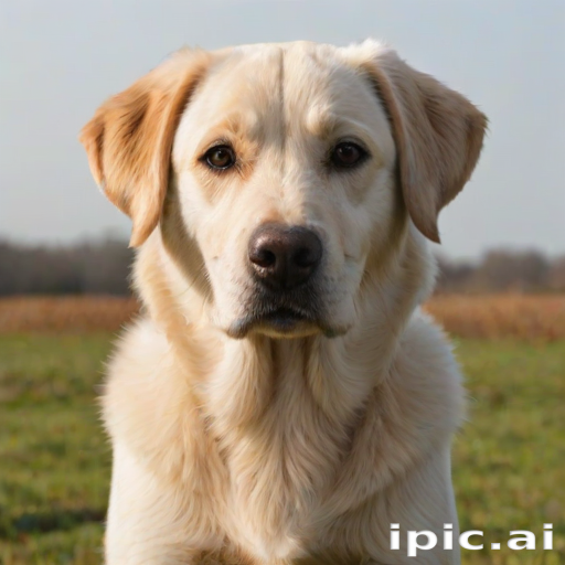 A Loyal Labrador Retriever Posing Beautifully in a Sunny Field.