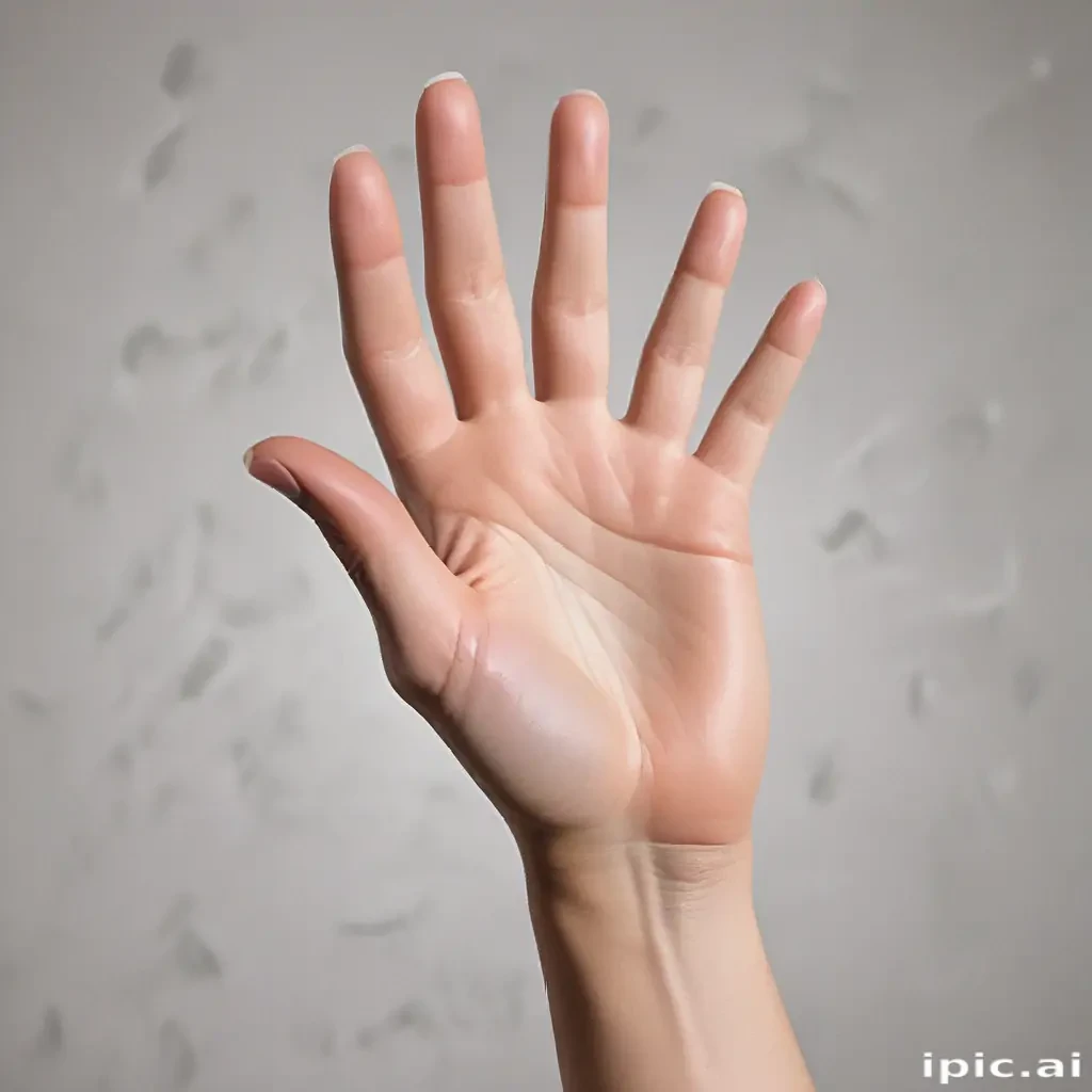 Open Hand Gesture Against a Soft, Blurred Background for Communication